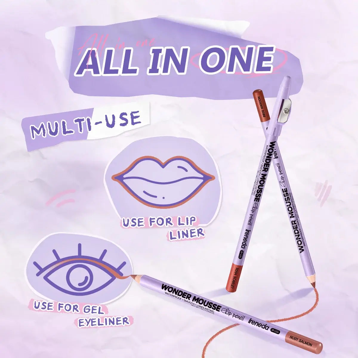 Ireneda Wonder Mousse Lip Pencil – Precise, Creamy & Long-Lasting ...